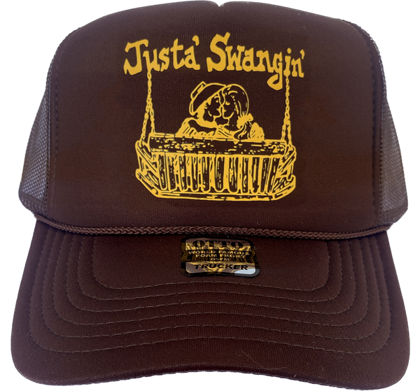 Justa Swangin' Brown Mustard Foam Trucker Cap – Vinyl Ranch